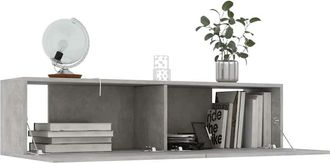 Generic TV Schrank mit 2 Klappt&uuml;ren, TV M&ouml;bel, H&auml;ngeboard, Lowboard, Fernsehschrank, Fernsehtisch, Sideboard, Holzwerkstoff(Wei&szlig; 80x30x30cm) (120x30x30cm)