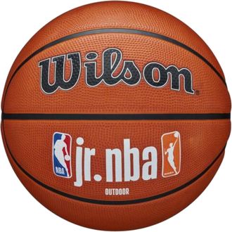 Wilson Basketball, Jr. NBA Authentic, Outdoor, Tackskin Cover, Größe: 6, Braun