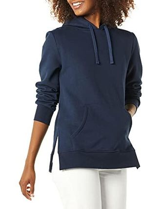Amazon Essentials Sweat tunique &agrave; capuche en polaire Femme, Bleu Marine, L
