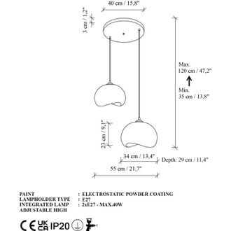 Opviq Lustre, plafonnier, suspension, salon Lustre, plafonnier, suspension, salon