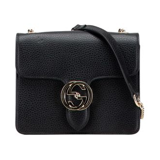 Gucci Sac bandouli&egrave;re en cuir Pre-owned - Femme - Pre-owned - Noir - Taille: ONE Size