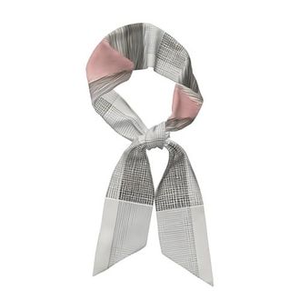 Generic &Eacute;charpe vintage en forme de lapin pour femme - &Eacute;charpe tour de cou pour sacs &agrave; main - Motif &agrave; carreaux de buffle - En satin de soie - Pour le sport, l