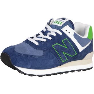 New Balance 574 Sneaker Trainer Schuhe (Navy/Green, EU Schuhgr&ouml;&szlig;ensystem, Erwachsene, Numerisch, M, 40.5)