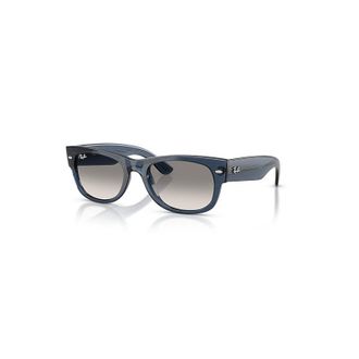Ray-Ban Mega Wayfarer II Sonnenbrillen Dunkelblau Transparent Fassung Grau Glas 52-21