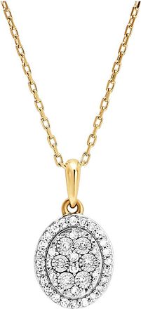 Edenly Anhänger Origine - Ovaler Glanz - 18 Karat Weiß- und Gelbgold und Diamanten