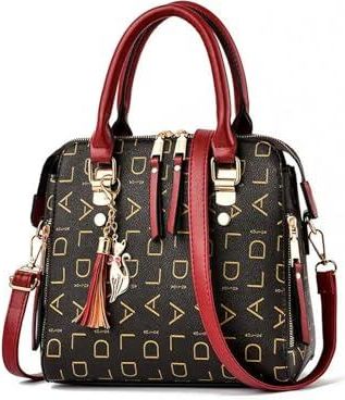 Generic Sac à main à bandoulière en cuir synthétique pour femme, Rouge