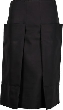 Celine jupe à détails plissés - Noir