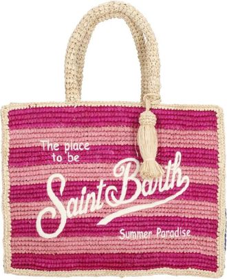 Saint Barth Femme, Sacs, Rose, Taille: ONE Size Colette Raffia Handbag