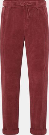04651/ Herren - Cord-Jogpants dunkelrot