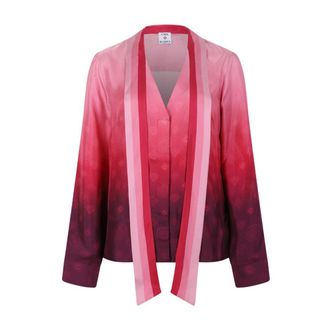 Casablanca Pink Gradient Seidenwickelbluse - - Blouses & Shirts - Damen - Mehrfarbig - M