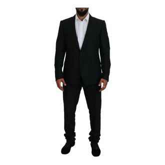 Dolce & Gabbana Schwarzer Slim Fit Zweiteiler - - Suits - Herren - Schwarzk - 3XL