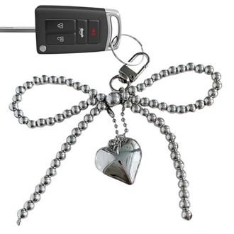 Generic Porte-cl&eacute;s avec perles - Porte-cl&eacute;s d&eacute;coratif, &eacute;l&eacute;gant pendentif avec perles dimitation, accessoire pour cl&eacute;s, sac &agrave; main, sac &agrave; main | Cadeau &eacute;l&eacute;gant