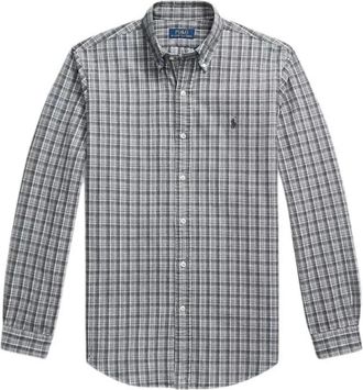 Polo Ralph Lauren Homme, Chemises, Gris, Taille: XL Custom Fit Brushed Oxford Shirt