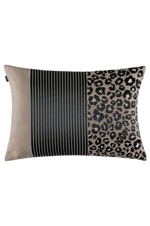 Joop Kissenh&uuml;lle J!Leo, Beige, Hellbraun, Grau, Schwarz, Textil, Animalprint, 40x60 cm, hochwertige Qualit&auml;t, Wohntextilien, Bez&uuml;ge, Kissenbez&uuml;ge