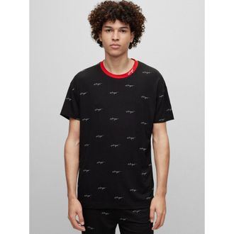 HUGO BOSS Hugo Pyjama-T-Shirt 50490231 Schwarz Relaxed Fit