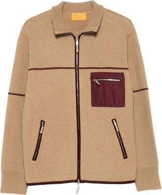 Guest In Residence Louis Contrast-piping Zip-up Cardigan