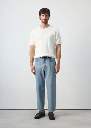 Mango Jean Sammy court coupe carotte bleu clair - Homme - 38 - MANGO MAN