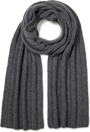 Falke Unisex Winter-Schal Scarf in Rib U Sc Kaschmir schnelltrocknend warm 1 St&uuml;ck, Grau Dark Grey Heather 3278, ONESIZE