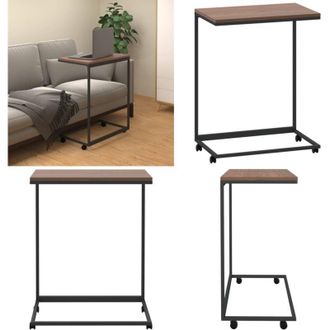vidaXL Vidaxl - Beistelltisch mit Rollen Schwarz 55x35x70 cm Holzwerkstoff - Couchtisch - Beistelltisch - Side Table - Nachttisch - Dekotich - Home & Living
