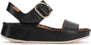 Pikolinos Sandales &agrave; Semelles compens&eacute;es en Cuir Marina pour Femme Color Black