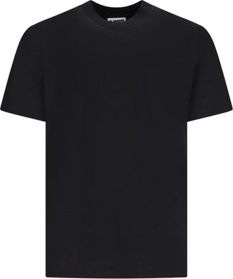 Jil Sander Homme, Tops, Noir, Taille: M T-shirt Girocollo