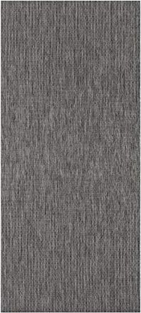 Andiamo Tilos PVC Läufer Teppich In- & Outdoor geeignet und rutschfester Unterseite 90 x 250 cm grau-beige