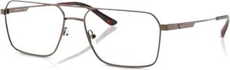 Emporio Armani lunettes de vue &agrave; monture carr&eacute;e - Marron