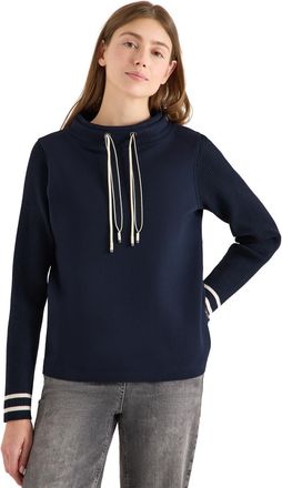 Cecil Sweatshirt mit Strick&auml;rmeln universal Blue XXL