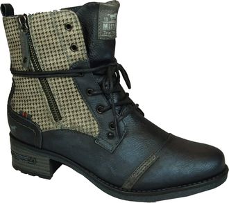 Mustang Jeans Damen Stiefel Schnürstiefelette