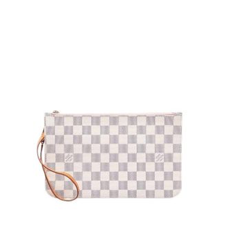Louis Vuitton Pochette Pre-owned en toile Damier - Femme - Pre-owned - Blanc - Taille: ONE Size
