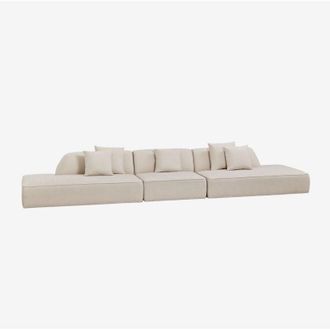 Sklum Cardea 3-teiliges modulares Sofa mit doppelter gepolsterter Chaiselongue