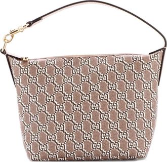 Gucci Ophidia Zip Shoulder Bag GG Shadow Coated Canvas Super Mini hobo bag - Braun