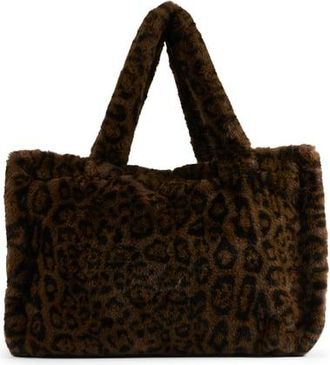 Au Printemps Paris Sac cabas effet fourrure