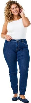 Zizzi Jean Emily pour femme - Coupe ajust&eacute;e - Taille normale, bleu fonc&eacute;, 52W x 32L