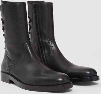 Ann Demeulemeester Heiko Laced Back Ankle Boots Santiago
