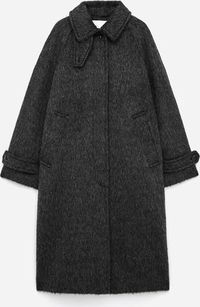 Arket Mantel Aus Wolle Und Alpakawolle -Schwarz