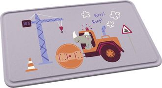 Koziol CONNECT BOARD TRUCKS Fr&uuml;hst&uuml;cksbrettchen | f&uuml;r Kinder ab 6 Monate | originelles Motiv, bruchfest, pflegeleicht | biozirkul&auml;rer Kunststoff sp&uuml;lmaschine