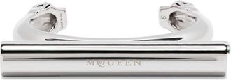 Alexander McQueen Kurzes Armband mit &uuml;berkreuzten Riemen - Silber