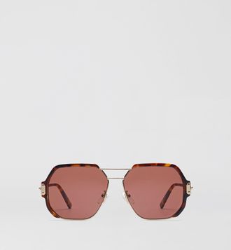 MCM Pilotensonnenbrille DARK HAVANA METAL