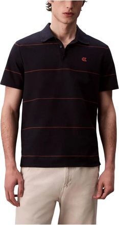 Calvin Klein Jeans Homme, Tops, Bleu, Taille: S SS Cross Grain Strip Polo