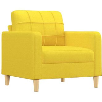 vidaXL Fauteuil Jaune clair 60 cm Tissu Vidaxl