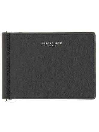Saint Laurent Will Clip Card Case - Black