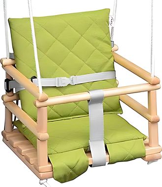 Skyline Furniture Holz Babyschaukel, Kinderschaukel, Schaukel für Kinder Schaukel 3 in 1 + SICHERHEITSGURT, Kleinkindschaukel, Baby schaukel und Schaukelsitz, Kinder sc