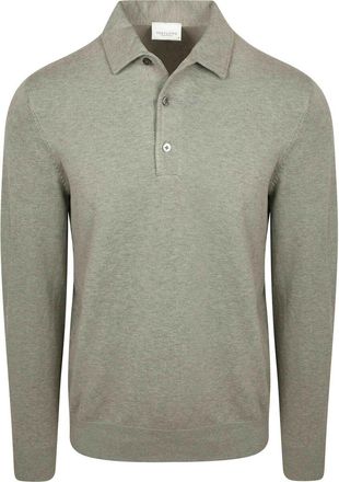 Profuomo Longsleeve Polo Luxury Basic Vert
