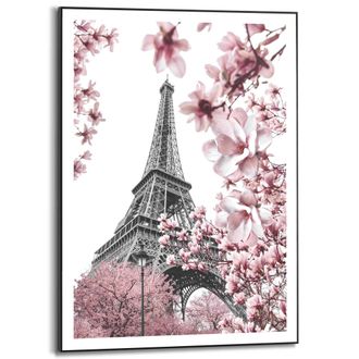 Reinders Gerahmtes Bild, Spring in Paris, Hobbyraum, Poster, Wanddeko, Room Decor, MDF, Schwarz-Wei&szlig;, 70 x 50cm