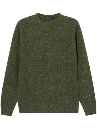 Brooks Brothers pull mouchet&eacute; &agrave; col rond - Vert