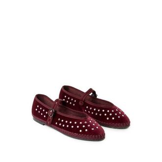 Flabelus Ballerines &agrave; strass en coton m&eacute;lang&eacute;