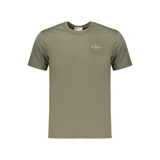 Calvin Klein Gr&uuml;nes Baumwoll-Herren-T-Shirt