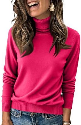 Generic Pull Femme Chic Et Elegant Sweaters Vetement Blanc Rouge Oversize Haut Long Pulls, Gilets Et Sweats Femmes Fashion Hiver Taille Grande Noir Chaud Cach