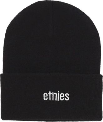 Etnies Schwarze Stencil Beanie M&uuml;tze - - Accessories - Herren - Schwarzk - ONE SIZE